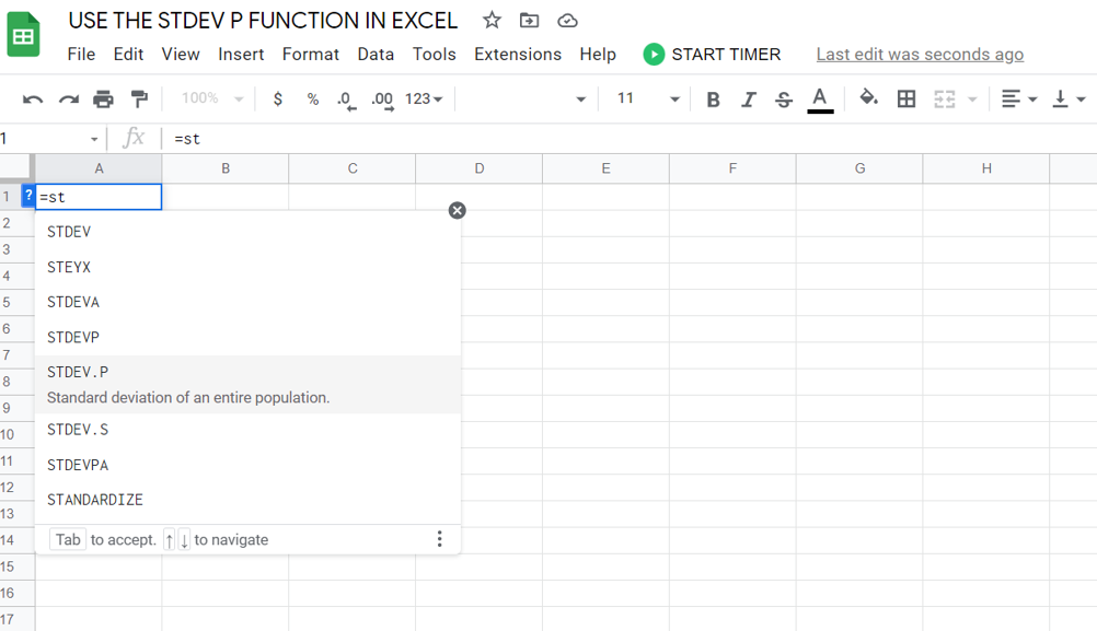 How Do You Use The Stdev P Function In Excel How Do You Use The Stdev P Function In Excel